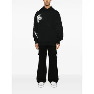 Y3 Floral Print Drawstring Hoodie