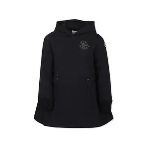 Moncler Hooded Dress With Embellished Logo