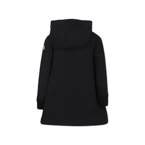 Moncler Hooded Dress With Embellished Logo