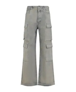 Rick Owens Cargo Detailed Straight-leg Jeans