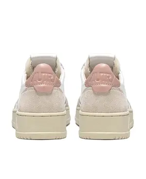AUTRY Medalist Suede-trim Low-top Sneakers - Nude