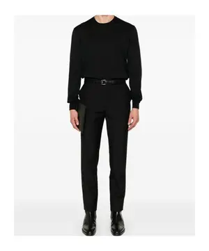 TOM FORD Long-sleeved Crewneck Jumper - Black