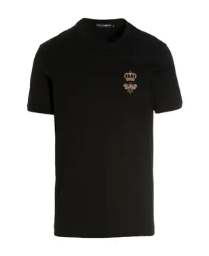 Dolce & Gabbana Dolce Gabbana Sicily Crown Embroidered T-shirt