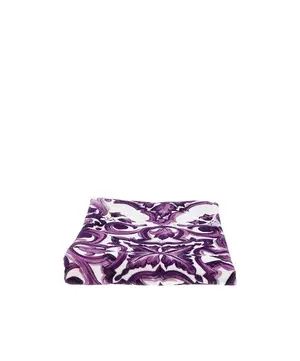 Dolce & Gabbana Dolce Gabbana Majolica Print Beach Towel - Purple