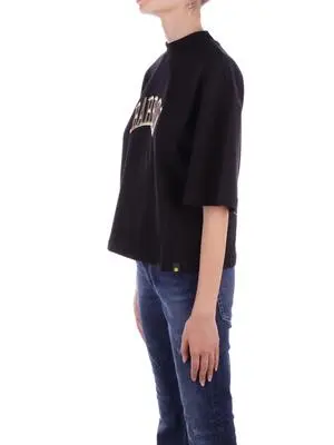 BARROW Logo Embroidered Cropped T-shirt