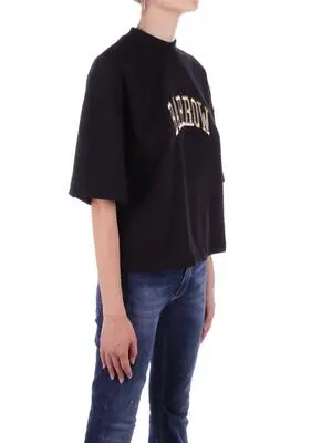 BARROW Logo Embroidered Cropped T-shirt