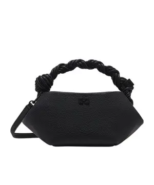 GANNI Butterfly Logo Bou Mini Bag - Black