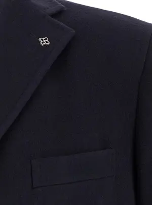 Tagliatore Single-breasted Brooch-detail Coat