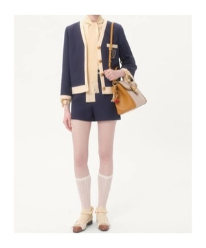Valentino Garavani Crepe De Chine Long Sleeve Blouse With Fringe Detail - Birch