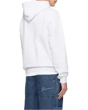 Jacquemus The Gros Grain Long Sleeved Hoodie - Grey