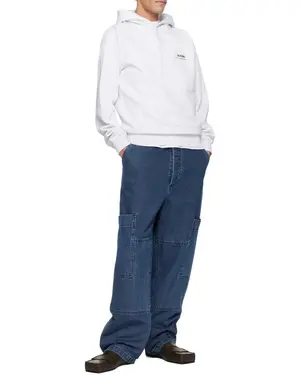 Jacquemus The Gros Grain Long Sleeved Hoodie - Grey
