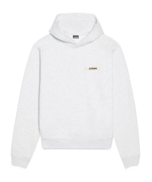 Jacquemus The Gros Grain Long Sleeved Hoodie - Grey