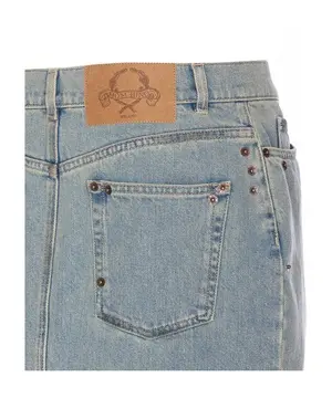 Moschino Denim Midi Skirt - Gray