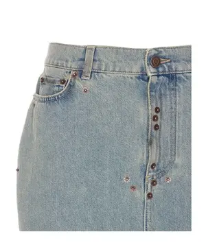 Moschino Denim Midi Skirt - Gray