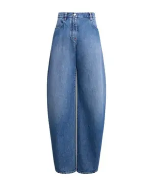 Alaïa Alaïa Low Waist Curved Leg Jeans Mineral