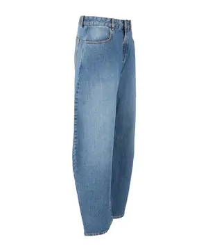 Alaïa Low Waist Curved Leg Jeans - Mineral