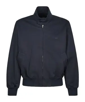 A.p.c. Stand Collar Zip-up Jacket - Black