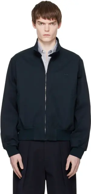 A.p.c. Stand Collar Zip-up Jacket - Black