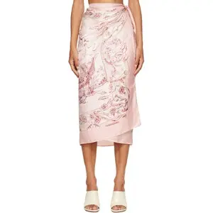 FERRAGAMO Voyage Print Silk Sarong - Pink