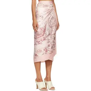 FERRAGAMO Voyage Print Silk Sarong - Pink