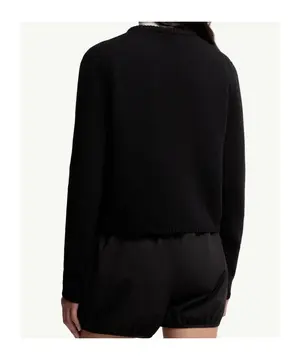 Moncler Logo Detailed Crewneck Sweater - Black