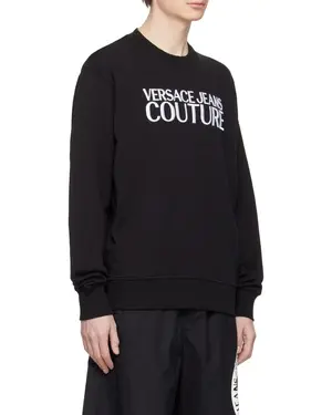 Versace Embroidered Logo Crewneck Sweatshirt