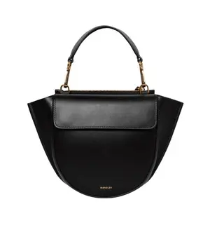 WANDLER Hortensia Foldover Top Mini Bag - Black