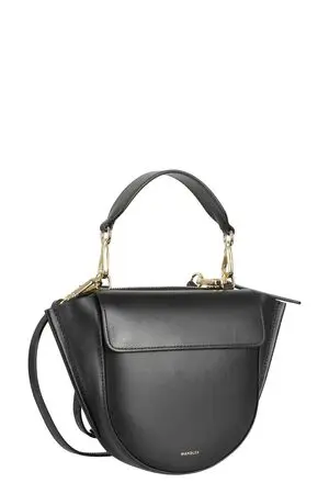 WANDLER Hortensia Foldover Top Mini Bag - Black