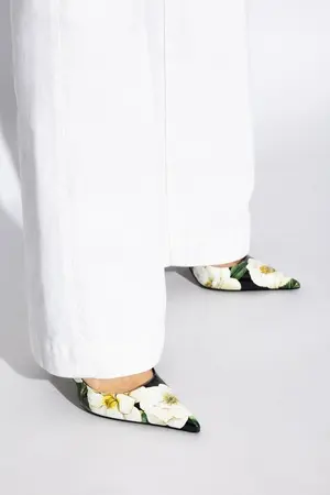 Dolce & Gabbana Floral Print Slingback Pumps