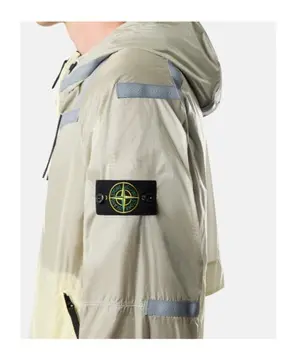 Stone Island Logo Patch Hooded Zip-up Jacket