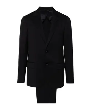 LARDINI Twill Tapered Suits - Blue