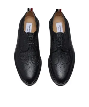 Thom Browne Longwing Almond-toe Derby Shoes