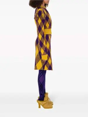 Burberry Argyle Logo Embroidered Skirt