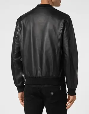 Philipp Plein Billy Logo Patch Bomber Jacket