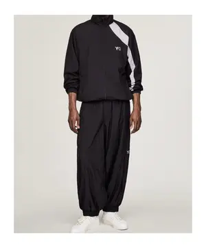 Y3 Zip-up Jacket With Raw Edge 3-stripes - Black