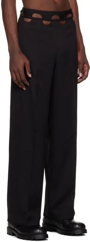 DION LEE Hinge-seam Cutout Trousers - Black