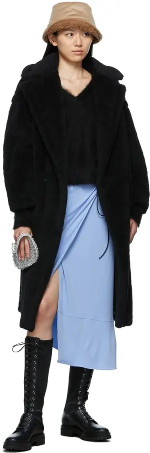 Max Mara Tedgirl Double-breasted Coat - Black
