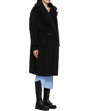 Max Mara Tedgirl Button-up Long Coat - Black
