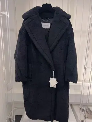 Max Mara Tedgirl Button-up Long Coat - Black
