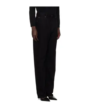 Valentino Garavani Button Detailed Straight Leg Jeans