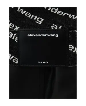 Alexander Wang All-over Logo Printed Denim Jacket