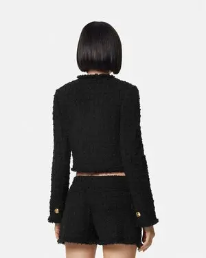 Versace Cropped Jacket With V-neck