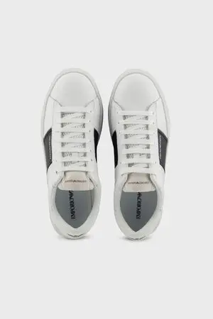 Emporio Armani Panelled Lace-up Low Top Sneakers