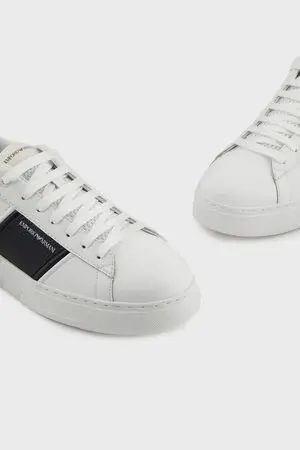 Emporio Armani Panelled Lace-up Low Top Sneakers