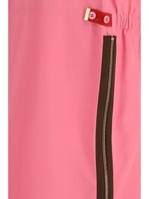 Fendi Side-zip Midi Pencil Skirt - Pink