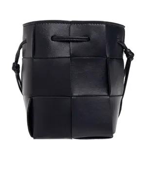 Bottega Veneta Mini Cassette Bucket Shoulder Bag - Space Blue