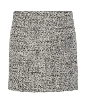 GOLDEN GOOSE Bouclé Cotton Miniskirt - Gray