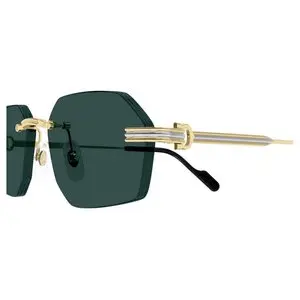 Cartier Rimless Irregular-shape Sunglasses - Blue