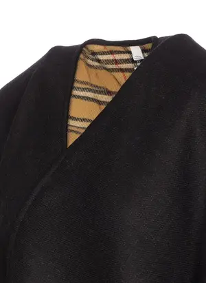 Burberry Fringed-edge Reversible Cape