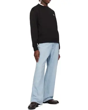 Kenzo Crewneck Sweatshirt With Logo Patch - Black